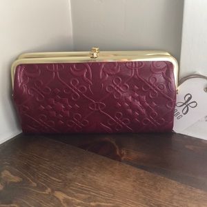 HOBO | Bags | Hobo Leather Lauren Wallet In Embossed Ruby Nwt | Poshmark